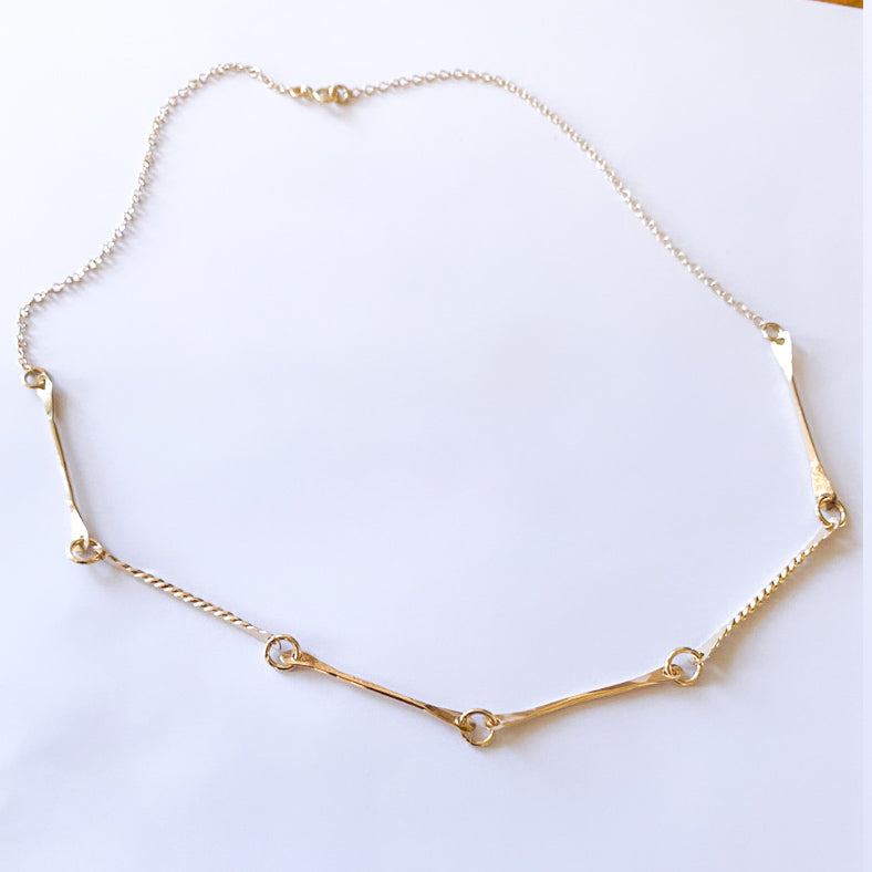 Double textured bar necklace by – Jennifer Engel Designs