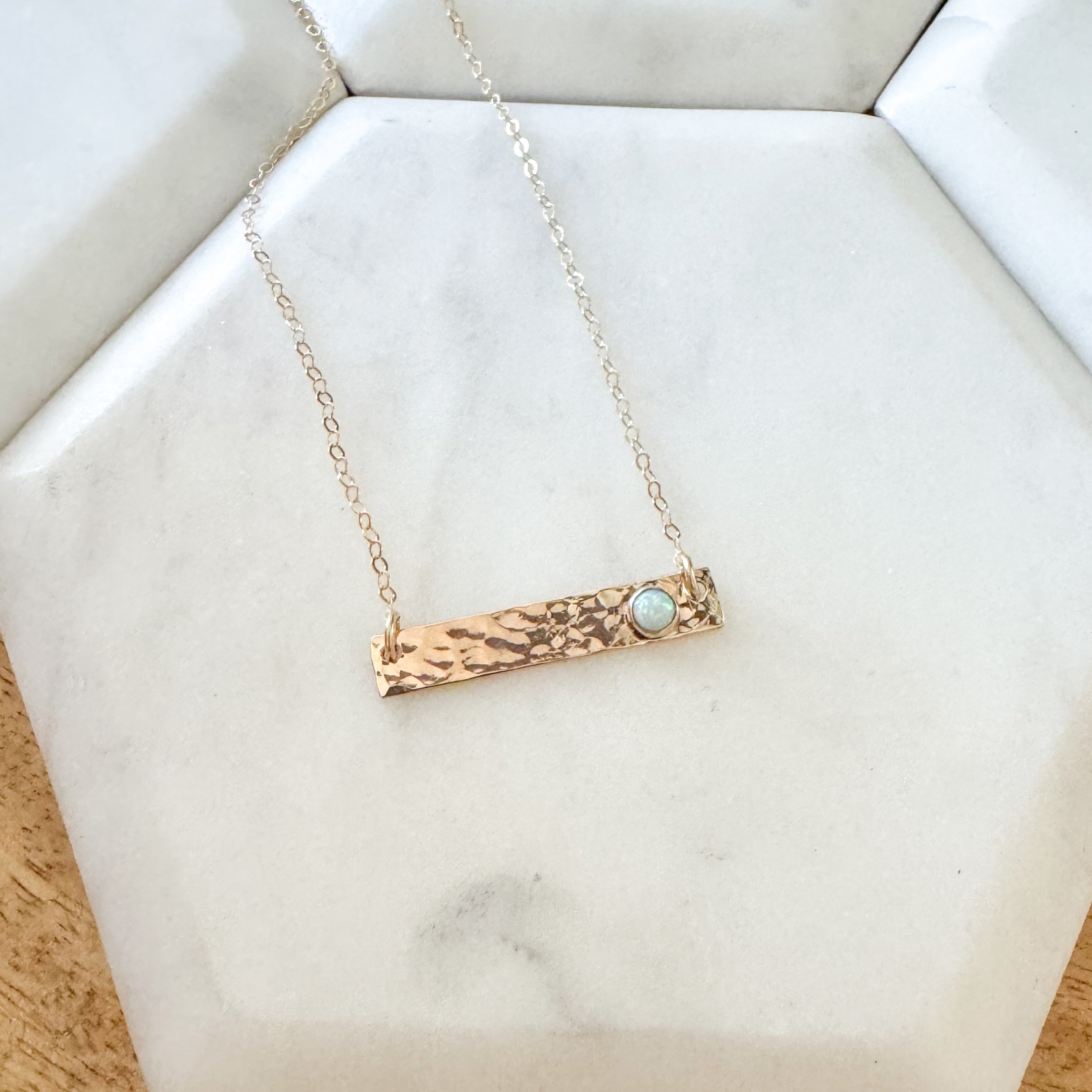 Opal bar necklace – Jennifer Engel Designs