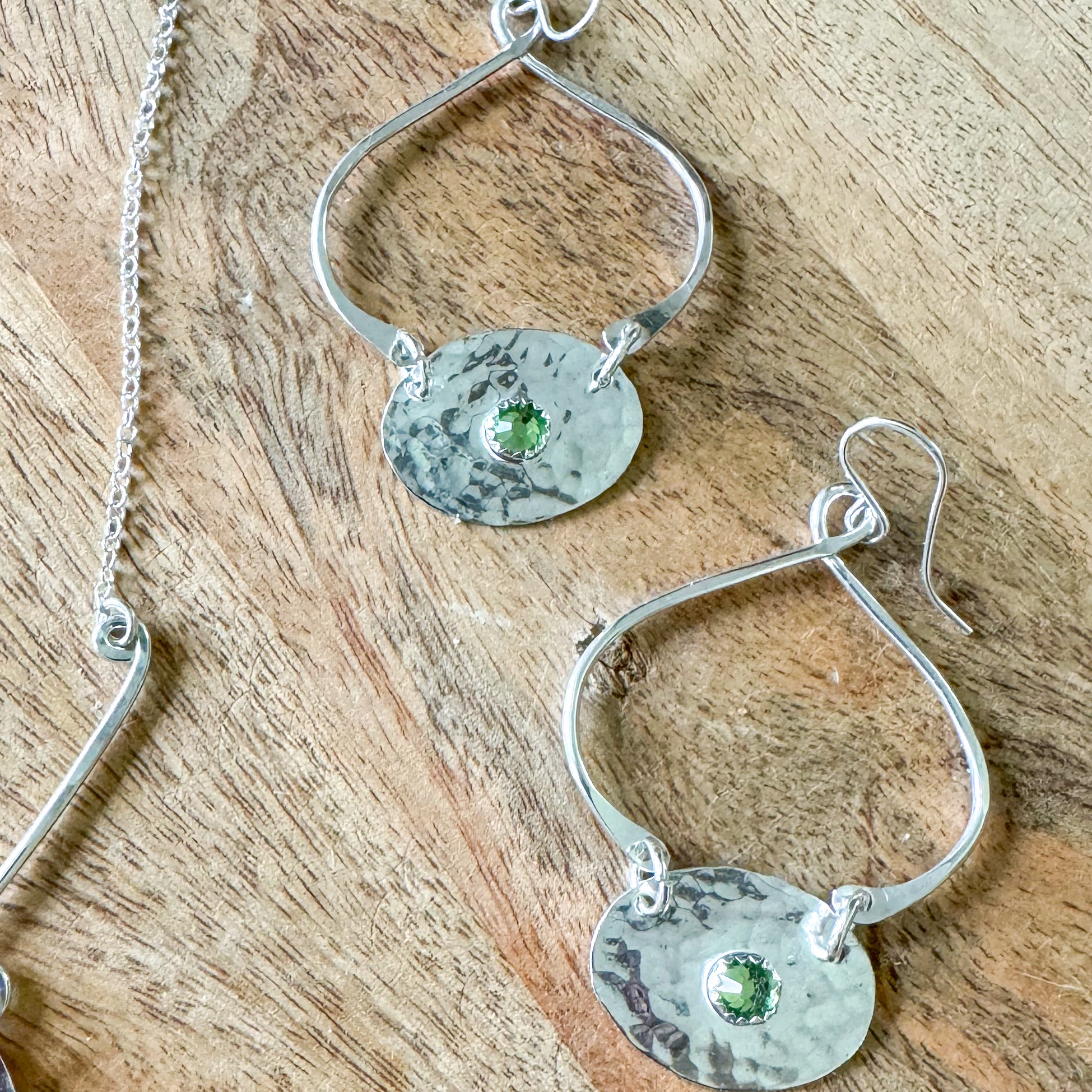 Birthstone oval hoop earrings – Jennifer Engel Designs