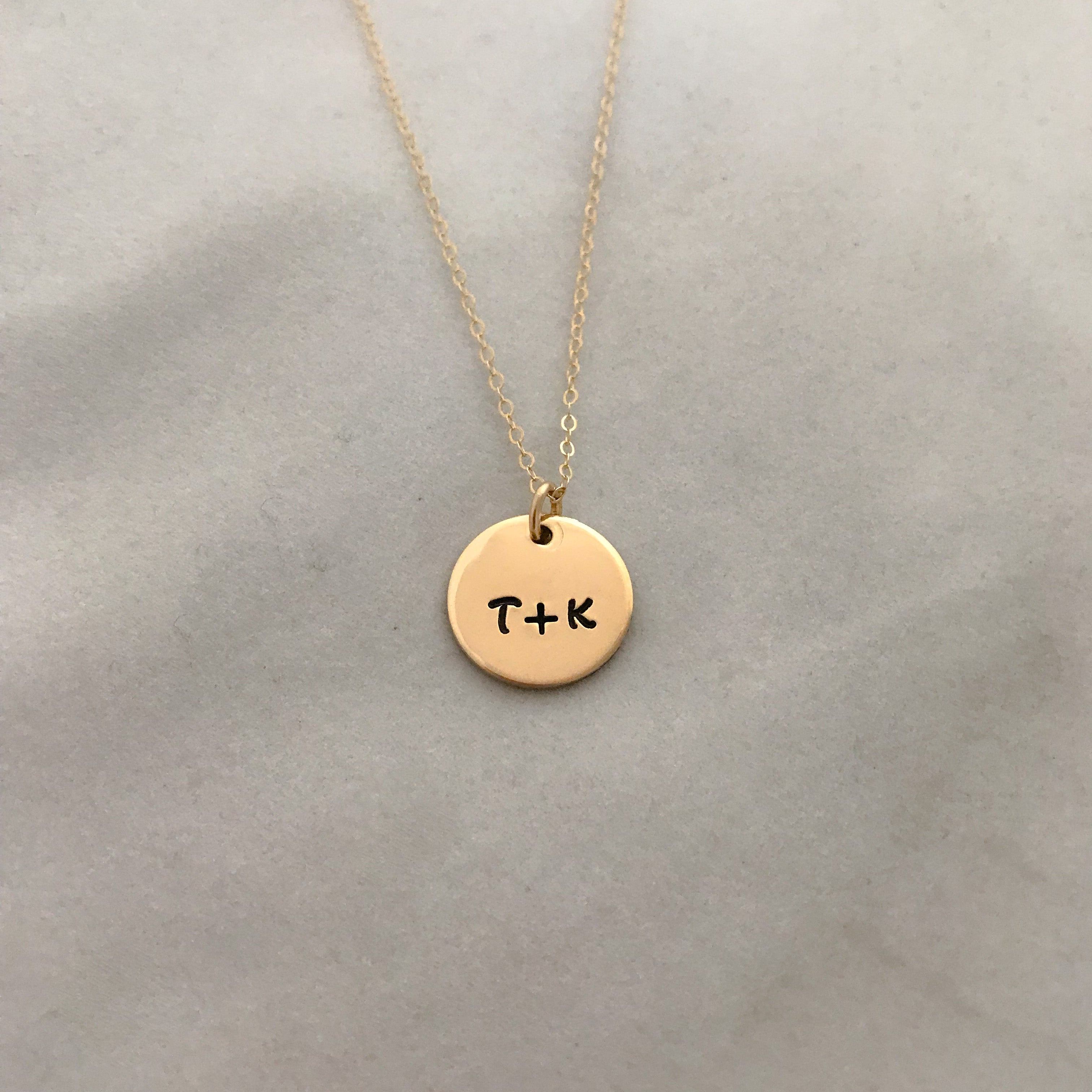 Initial Plus Coin – Jennifer Engel Designs