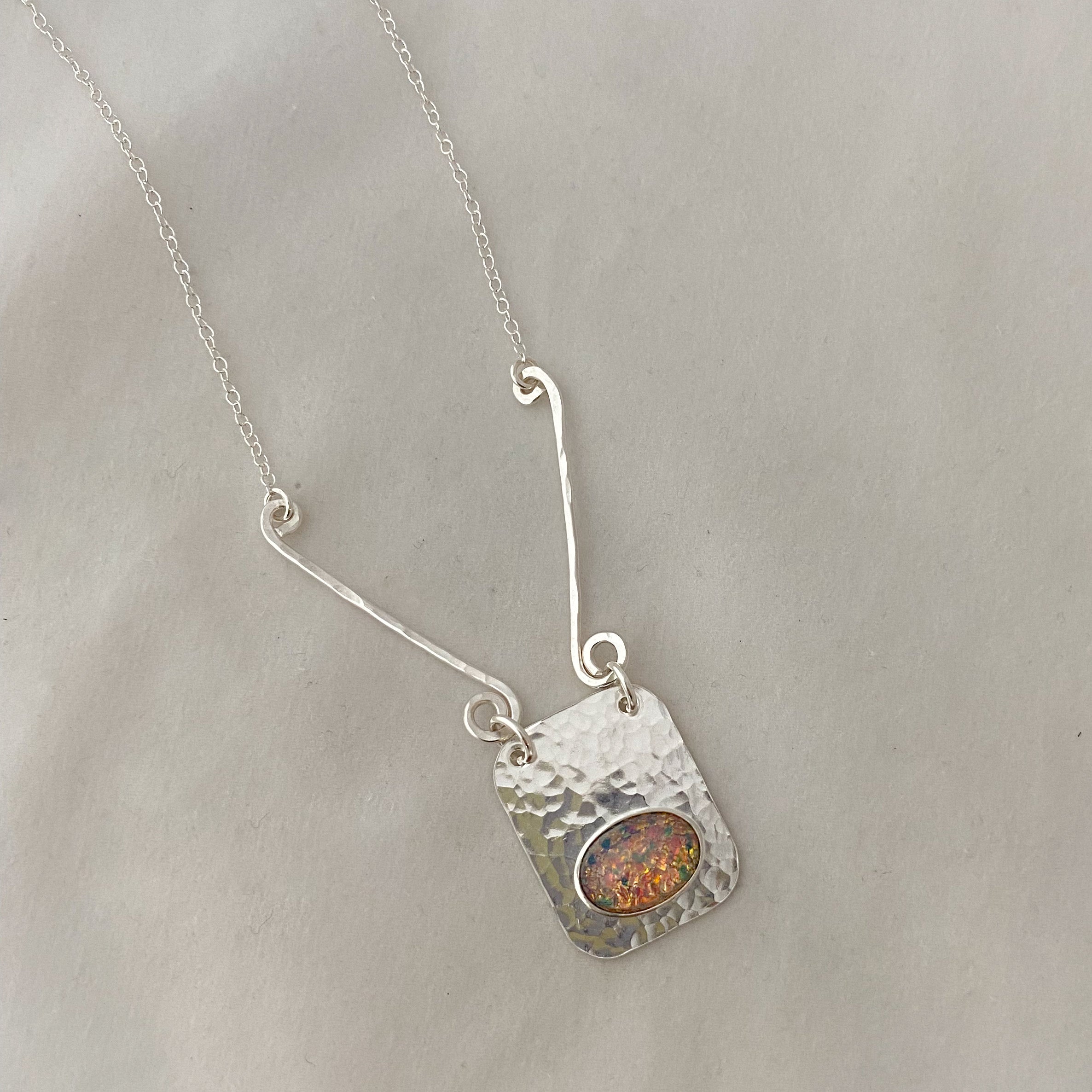 Rectangle with side bar Necklace – Jennifer Engel Designs