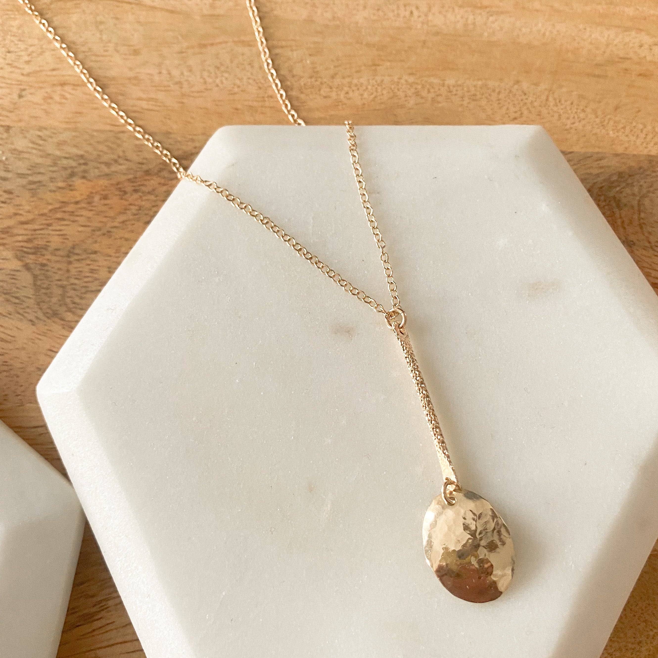 Sparkle Oval lariat Necklace – Jennifer Engel Designs