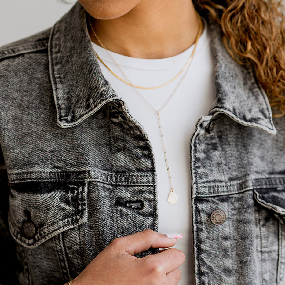 Lace Teardrop lariat – Jennifer Engel Designs